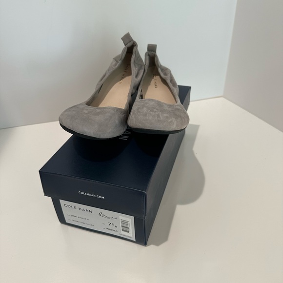 Shoes | Cole Hahn Jenni Ballet Ii In Ironstone Suede 75 | Poshmark